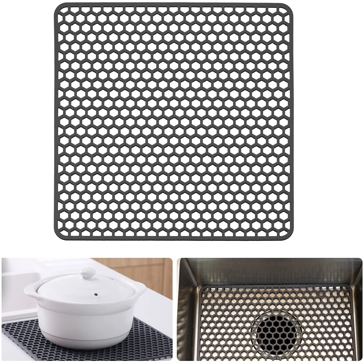 Silicone Kitchen Sink Protector Mat,for Stainless Steel or Porcelain ...