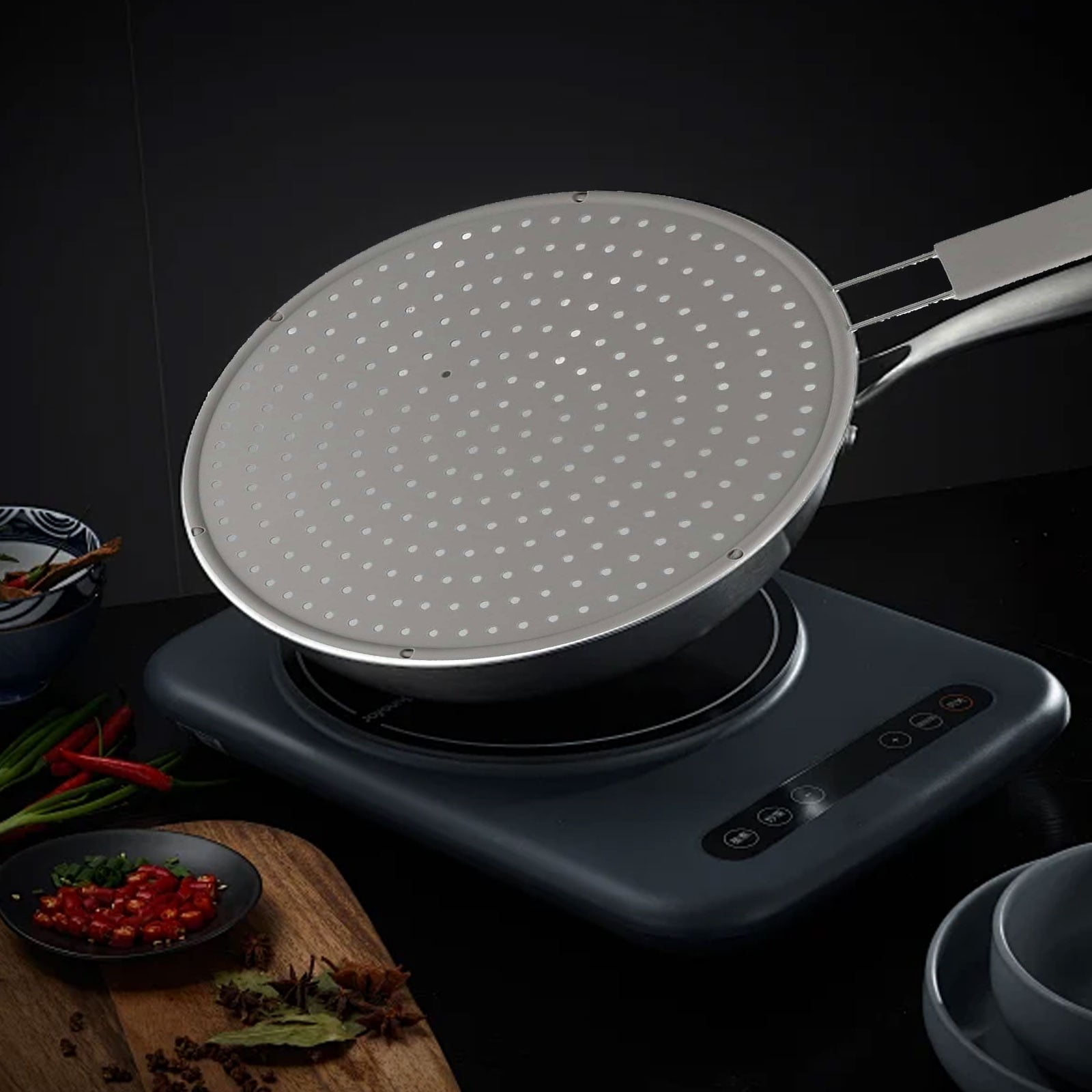 Silicone Kitchen Splatter Screen Silicone Splash-proof Pot Cover Oil ...