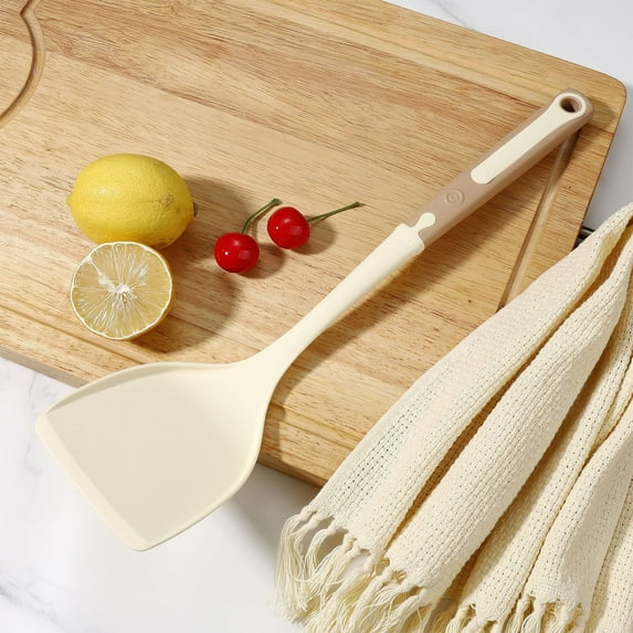 Silicone Kitchen Utensil Set, 1-Piece Non-Stick Cookware Safe Spatula ...