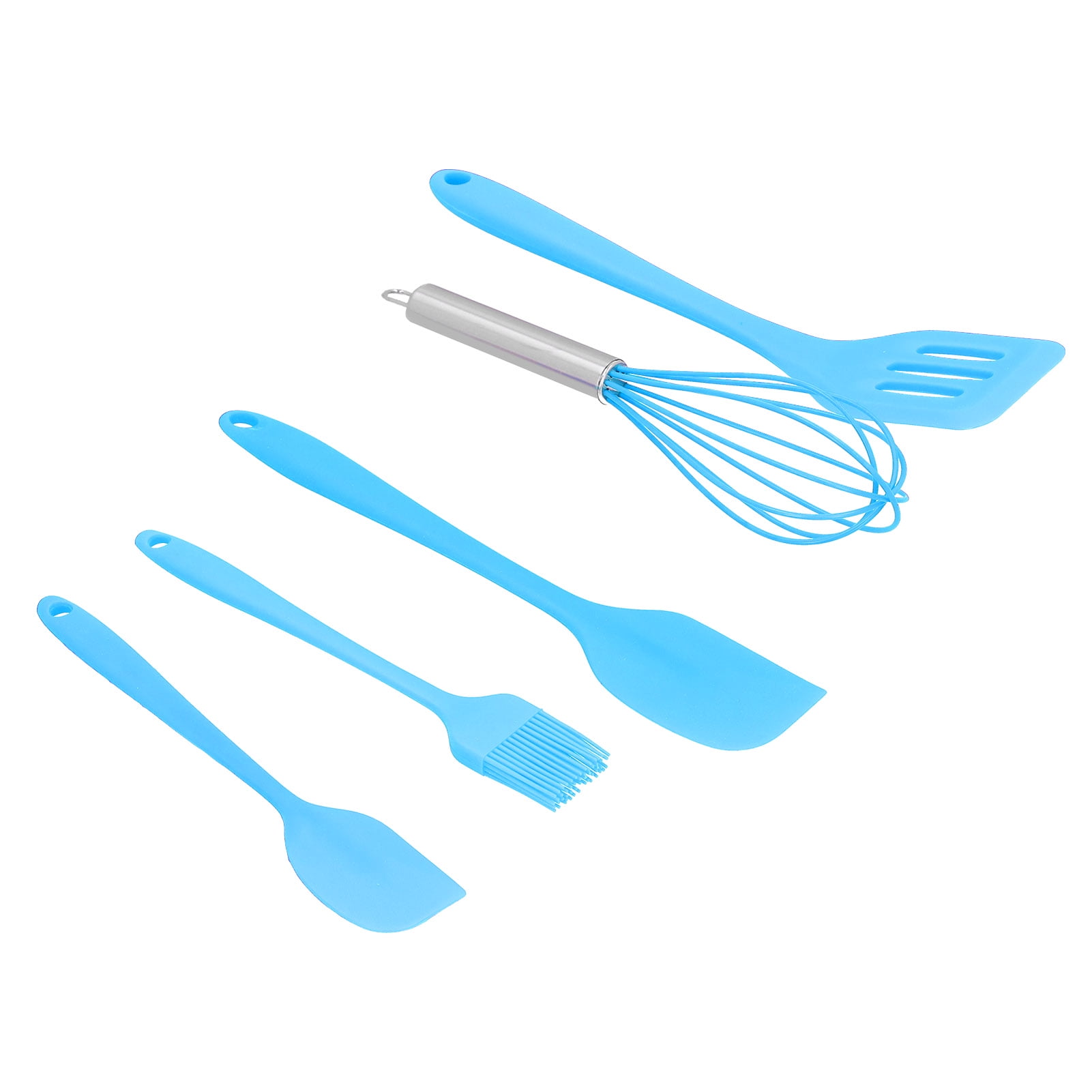 Silicone Kitchen Utensil Set, Includes Spatulas, Brush, Scrapers, Easy ...