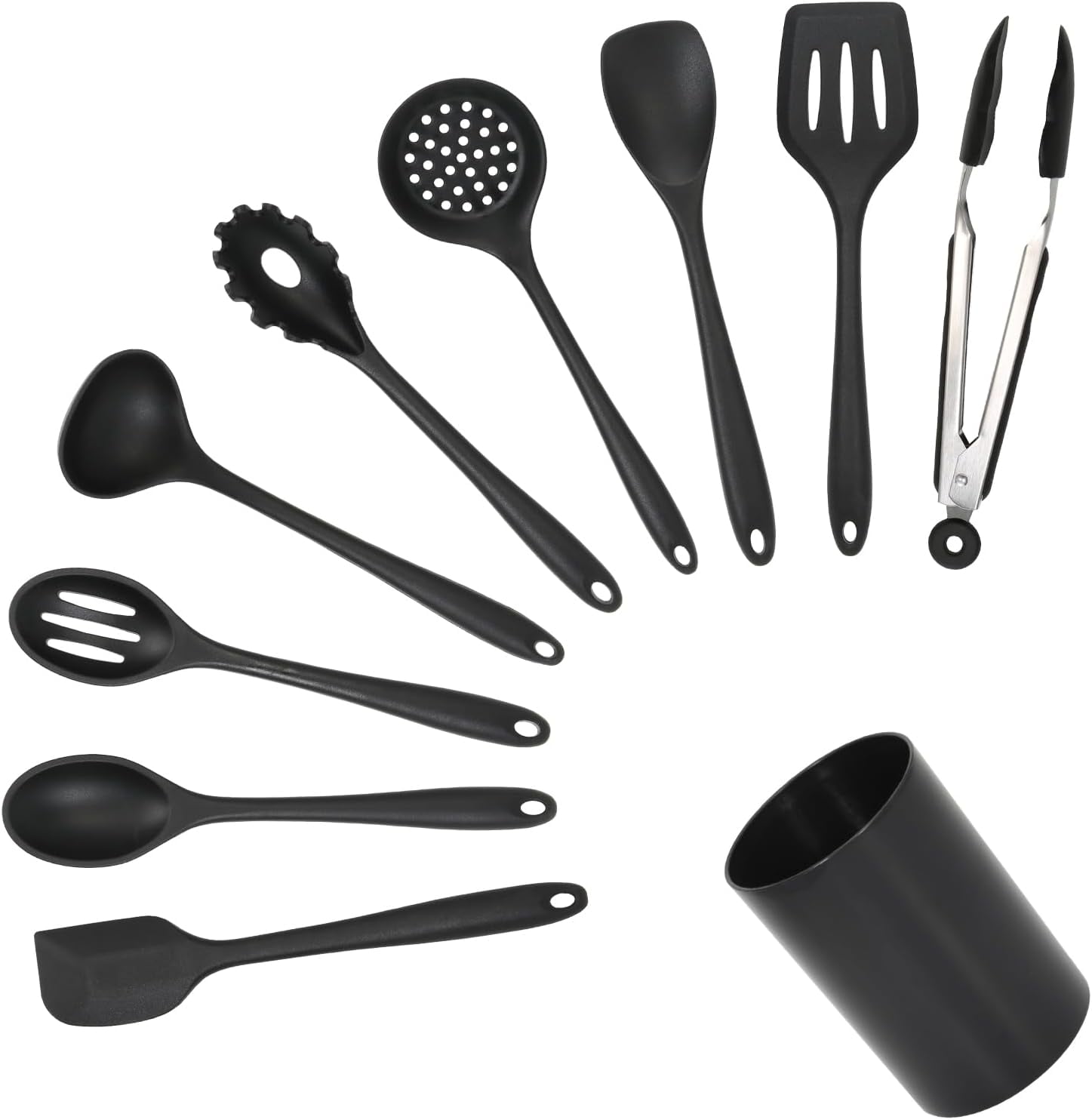 Silicone Kitchen Utensils Set of 10 for Cooking Serving & Nonstick ...