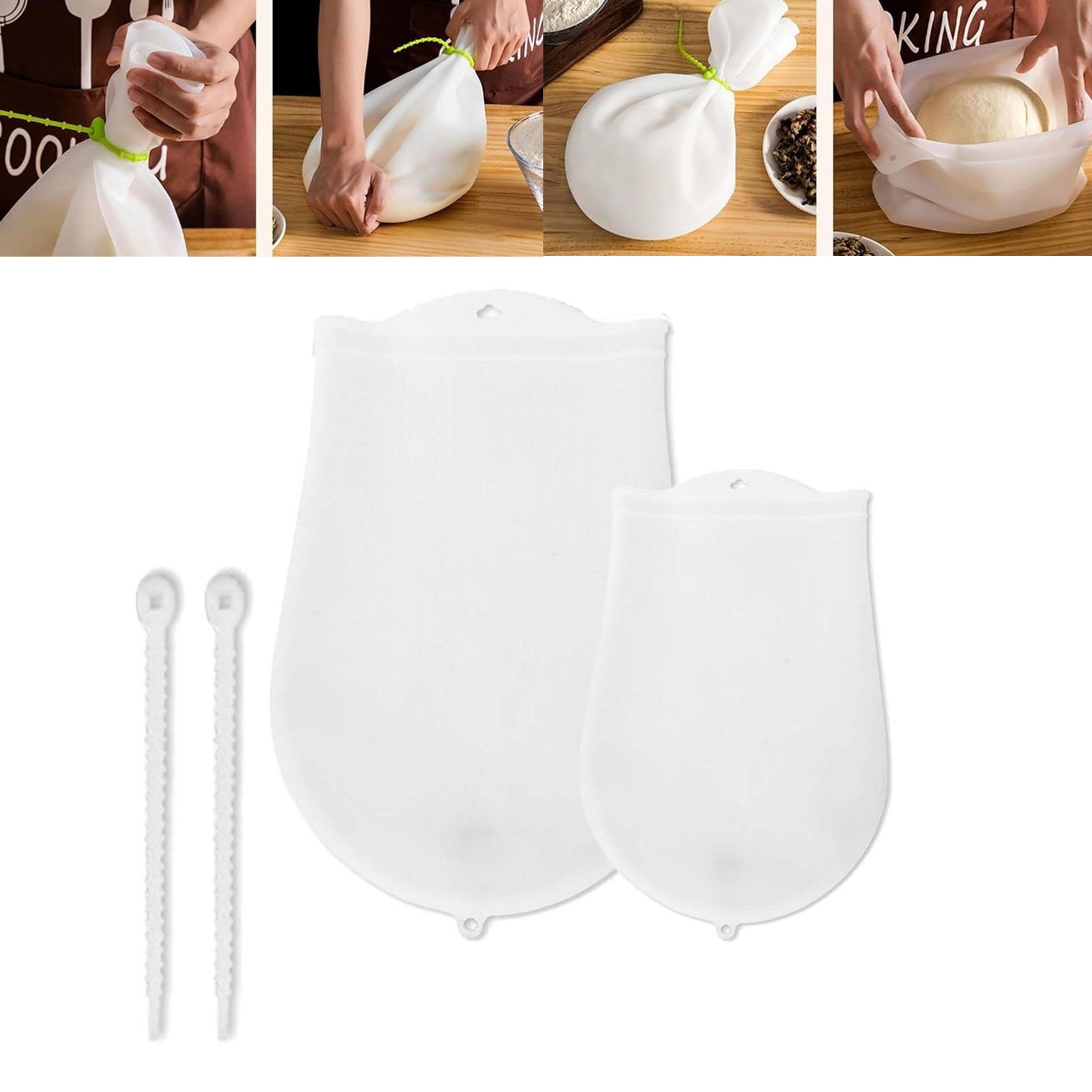 Silicone Kneading Dough Bag Food-Grade Silicone Flour Mixing Pastry Bag ...