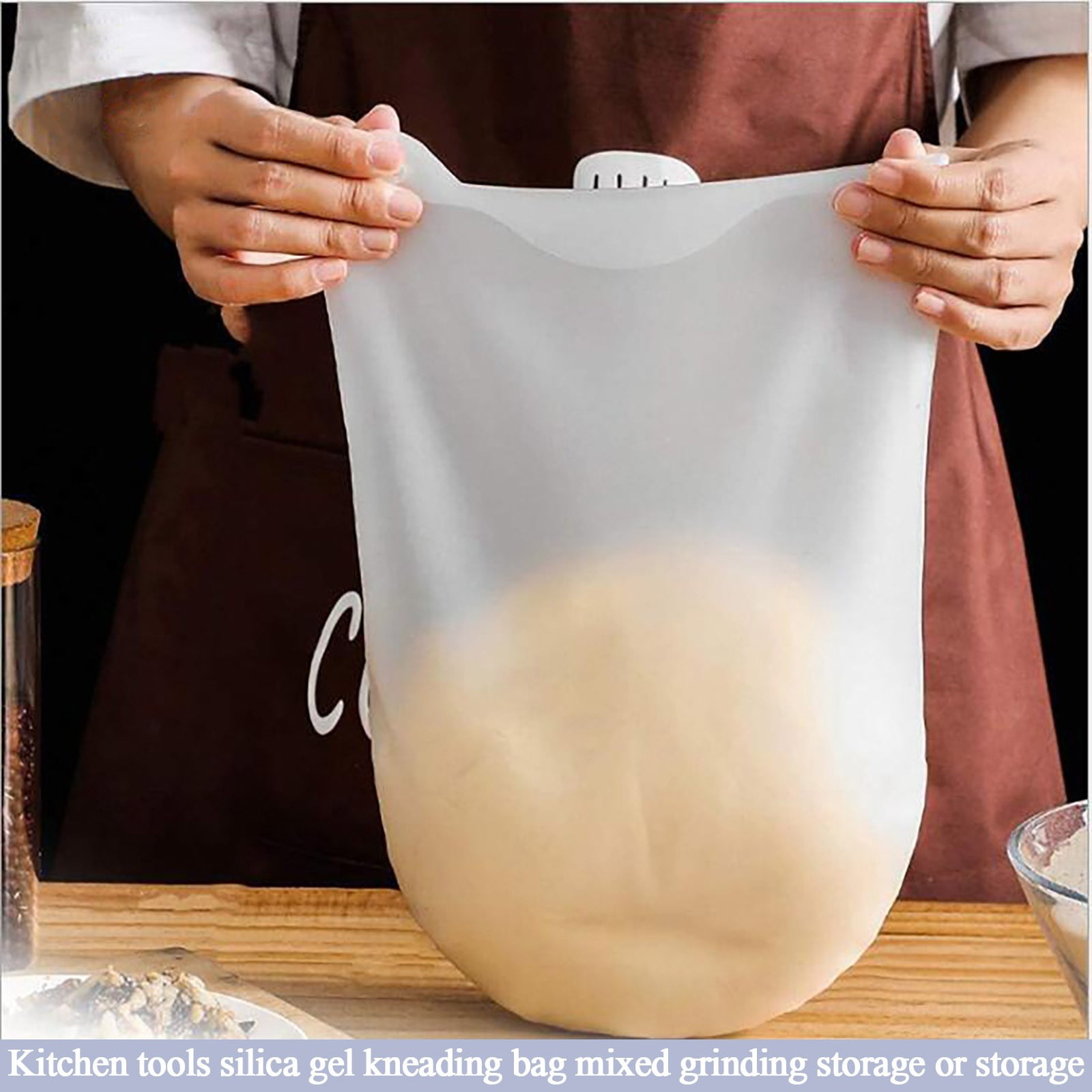 Silicone Kneading Dough Bag,Reusable Food-Grade Versatile Dough Mix ...