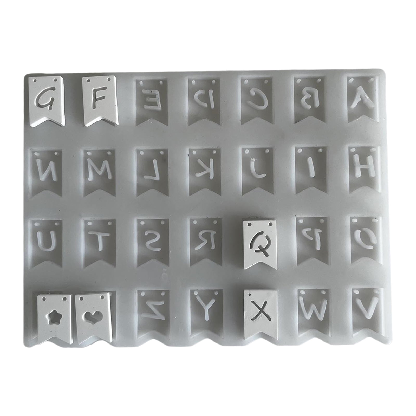 Silicone Letter Flags Mold Silicone Alphabets Molds Creative Letter ...