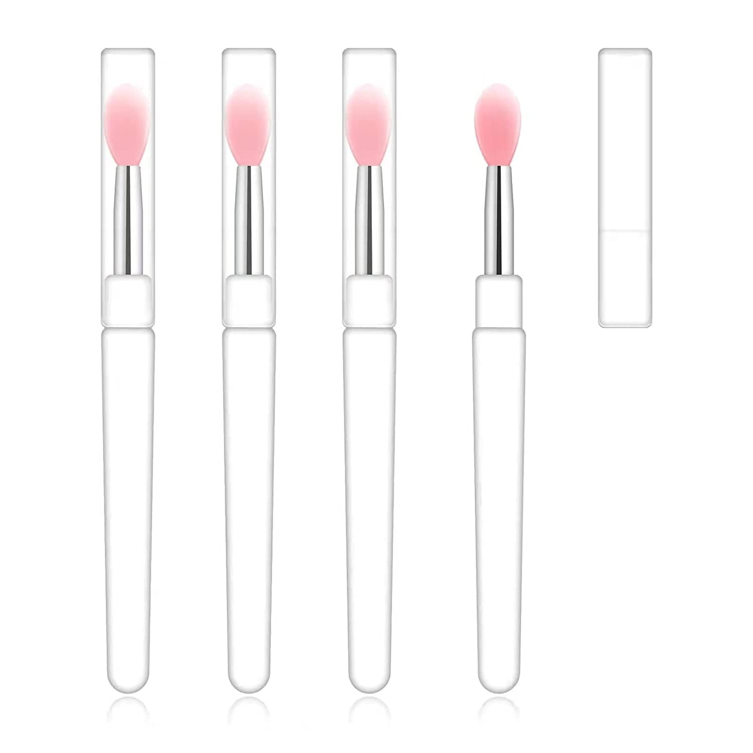 Silicone Lip Brush, Lip Gloss Wands Lipstick Applicator with Cap for ...