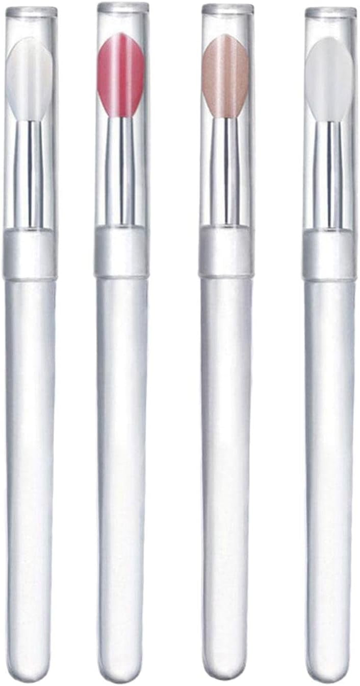 Silicone Lip Brush with Lid,Makeup Brush Applicator Mini Portable Small ...