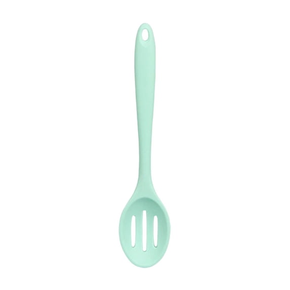 Silicone Long Handle Strainer Spoon, Salad Pasta Mixing Ladle, Kitchen ...