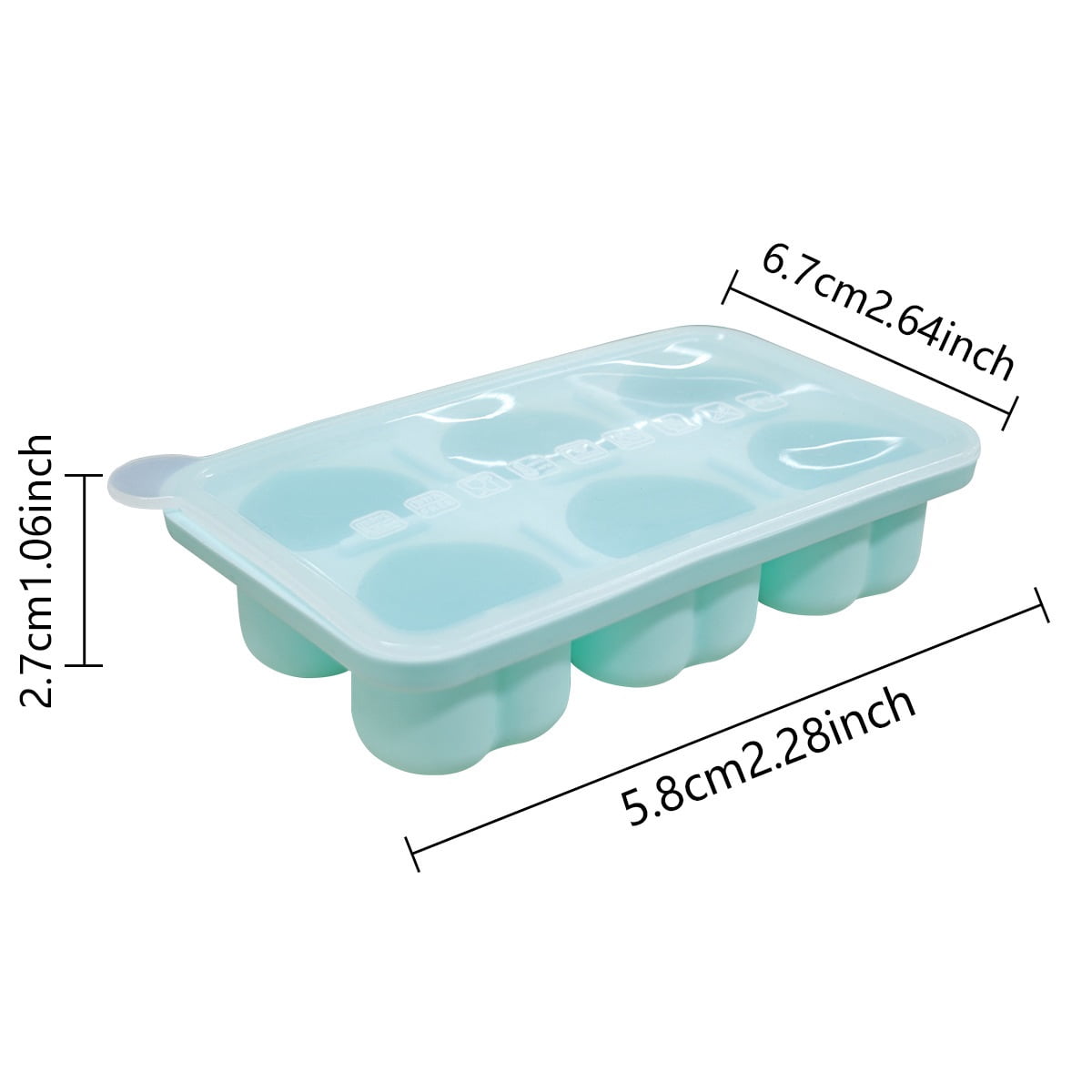 Silicone Love Ice Cube Tray Mold - 6 Compartment DIY Ice Box for ...
