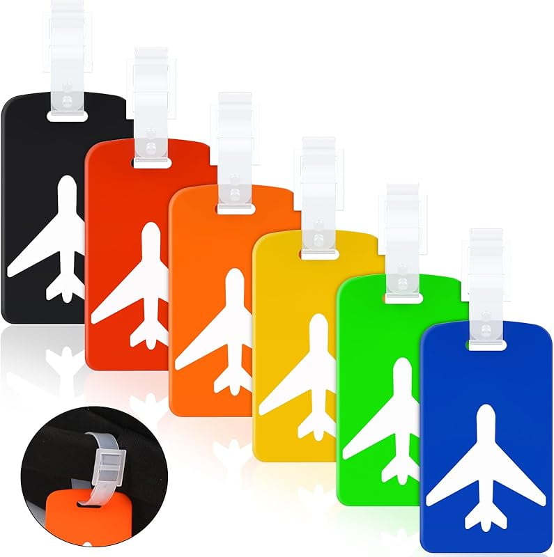 Silicone Luggage Tags for Suitcases 2 Pack- Vibrant Waterproof Travel ...