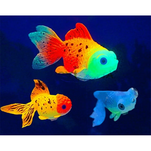 Silicone Luminous Simulation Goldfish Model Fish Tank Landscaping ...