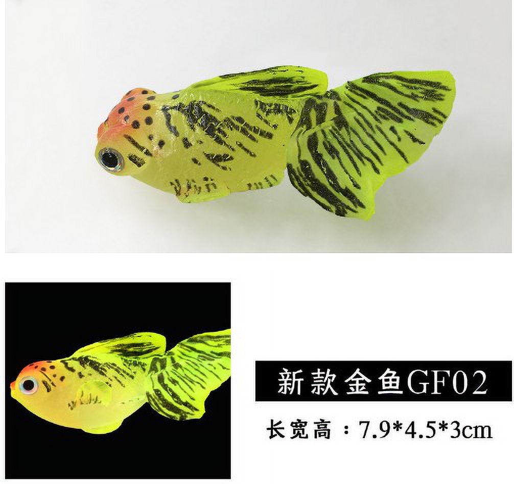 Silicone Luminous Simulation Goldfish Model Fish Tank Landscaping ...