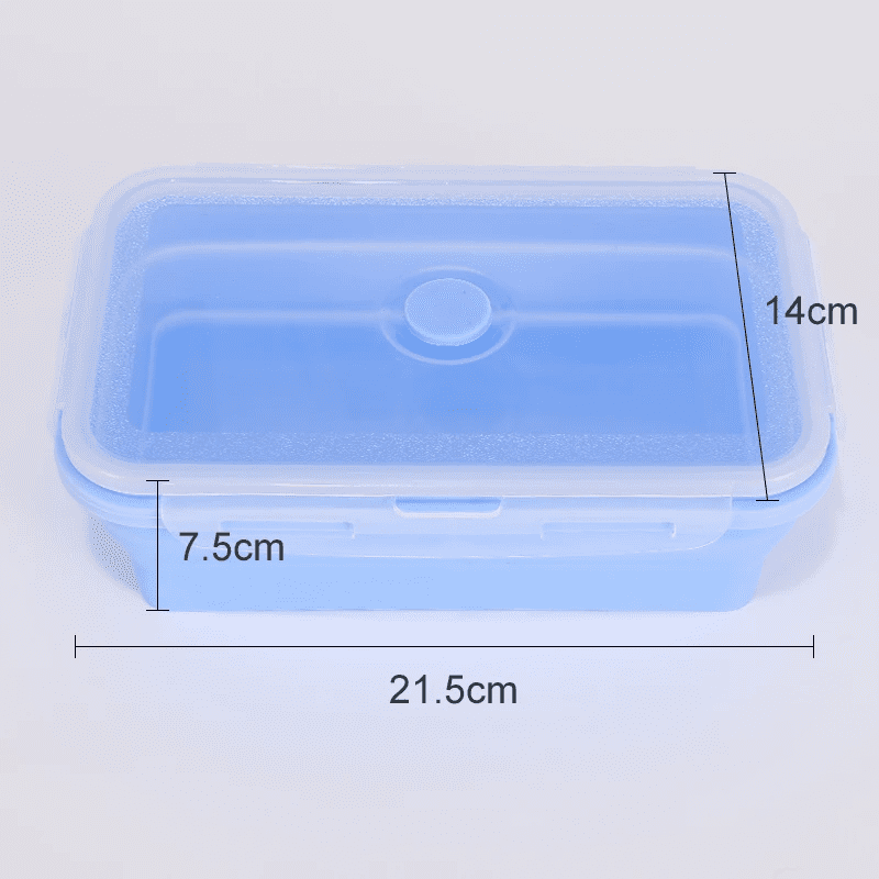 Silicone Lunch Box Bento Box Collapsible Folding Food Storage Container ...