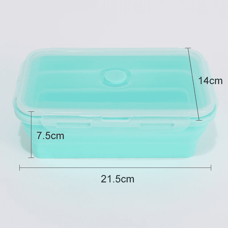 Silicone Lunch Box Bento Box Collapsible Folding Food Storage Container ...