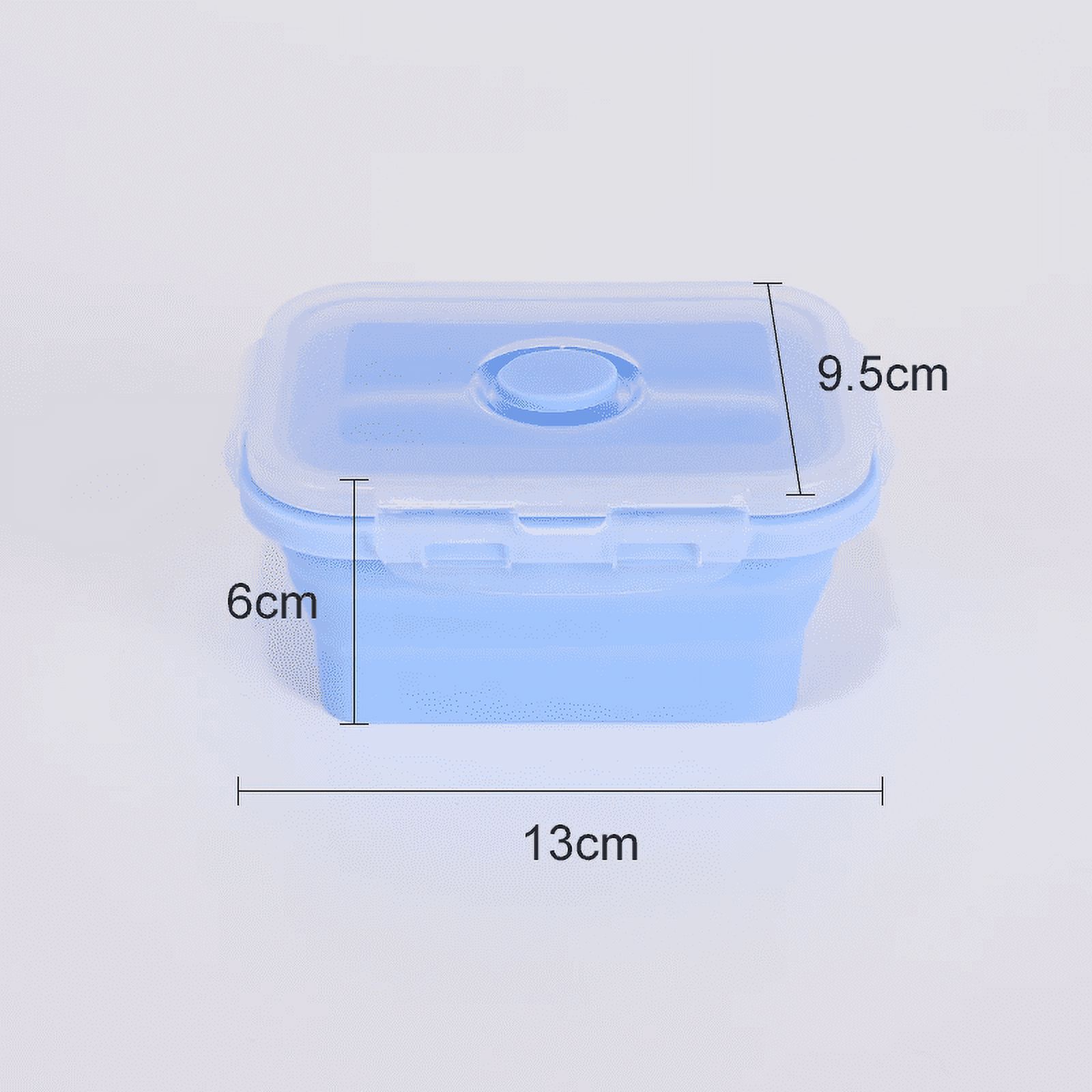 Silicone Lunch Box Bento Box Collapsible Folding Food Storage Container ...