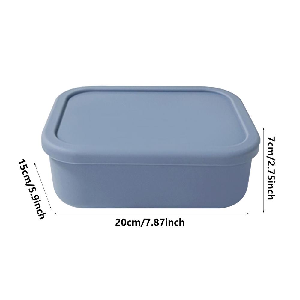 Silicone Lunch Box Heat-Resistant Portable Food snack Storage Box ...