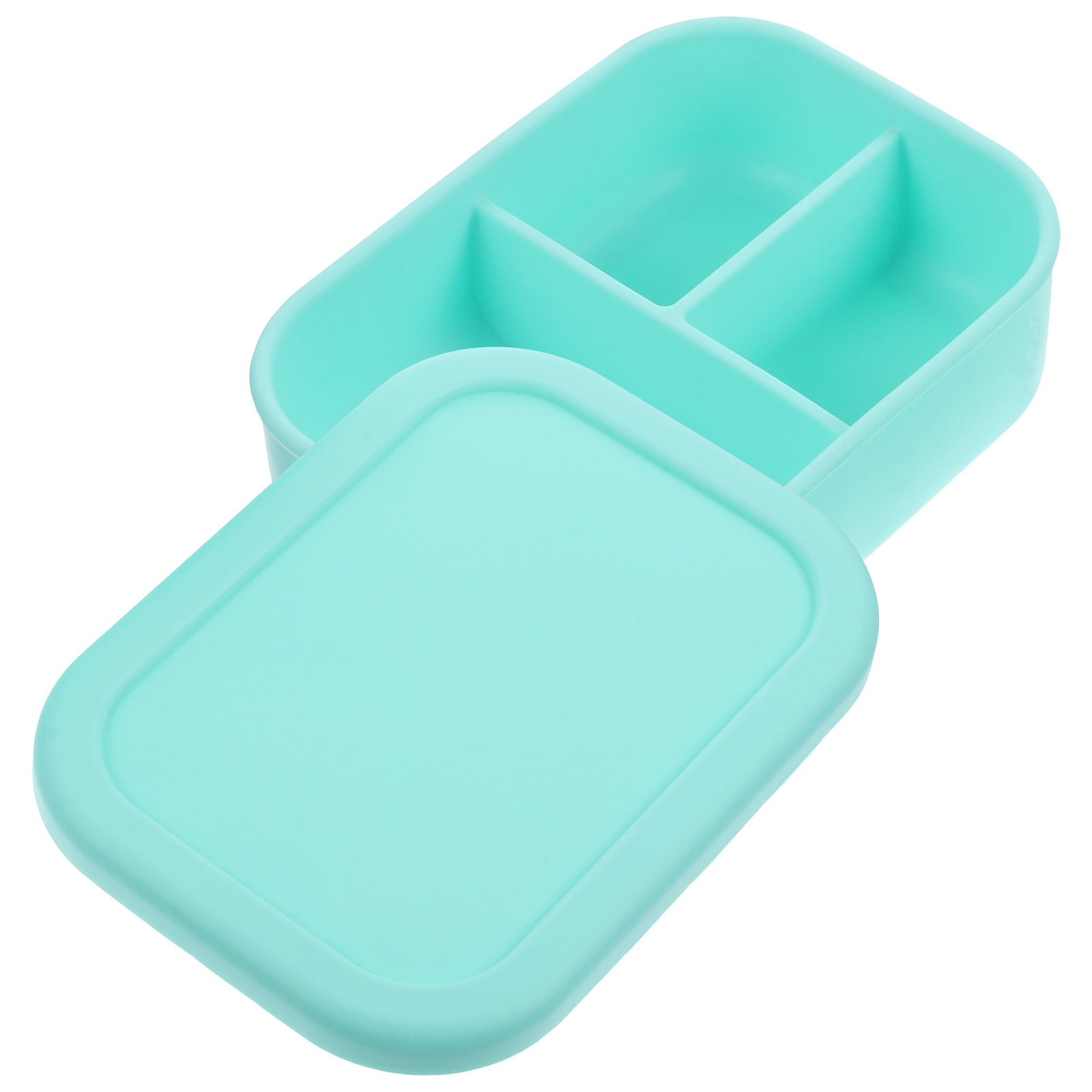 Silicone Lunch Box Salad Topping Container 3 Sectioned Food Containers ...