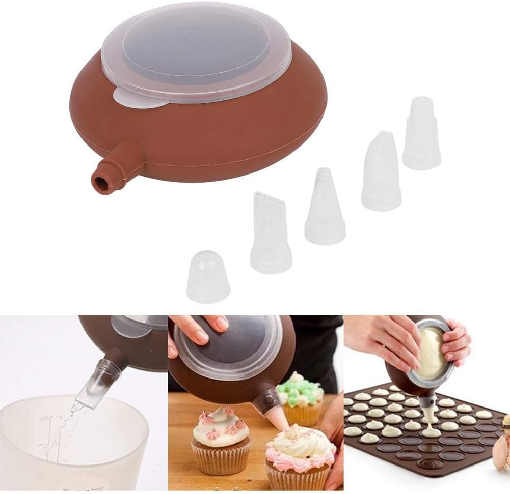 Silicone Macaron Baking,Piping Pot Tips, Silicone Macaron Mold Pot ...