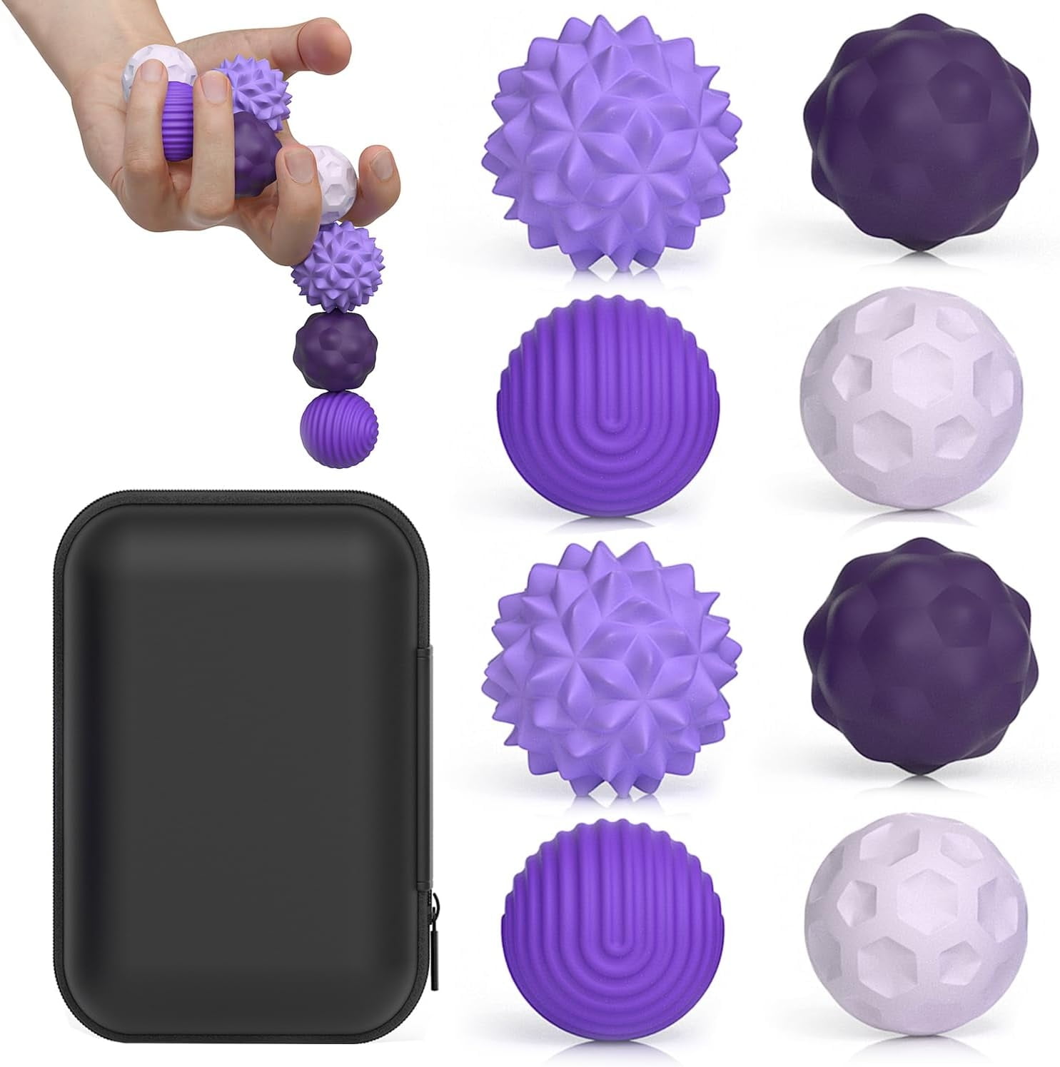 Silicone Magnetic Sensory Fidget Ball Toy-8pcs,Stress Relief Sensory Toys For Adults And Teens ...