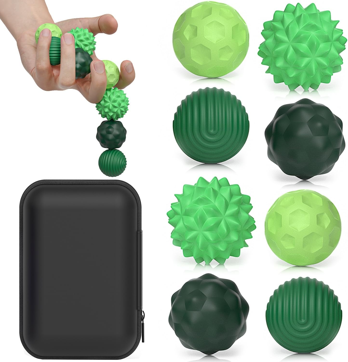Silicone Magnetic Sensory Fidget Ball Toy-8pcs,Stress Relief Sensory Toys For Adults And Teens ...