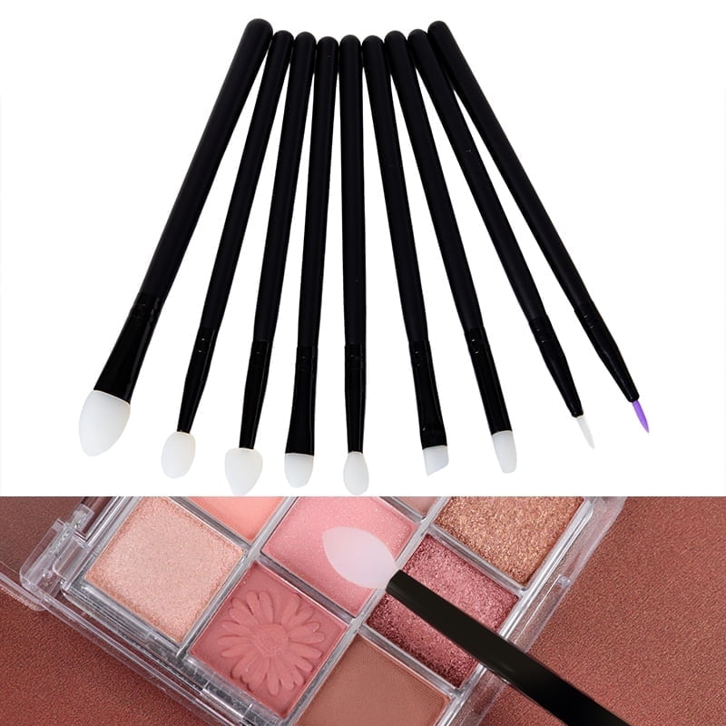Silicone Makeup Brush Set Beauty Applicator Face Eyeliner Eyebrow Lip ...