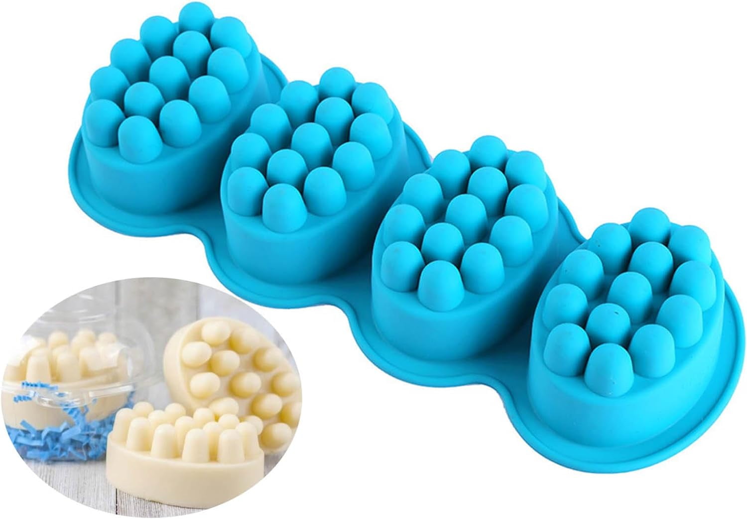 Silicone Massage Bar Soap Molds for Soaps Making, Handmade Soap Molds ...