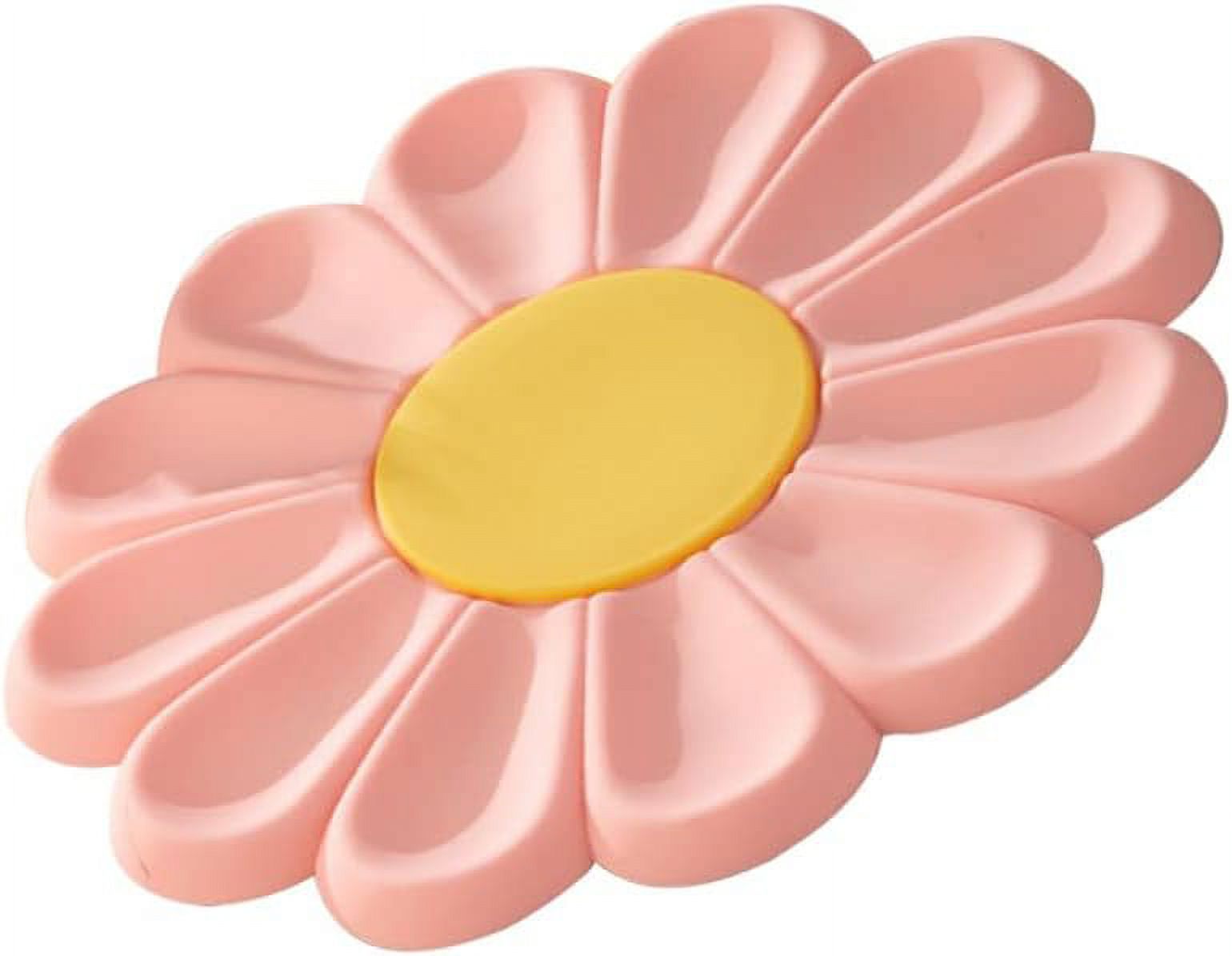 Silicone Mat Flower Silicone Coaster Daisy Placemat Non- Drink Cups Pad ...
