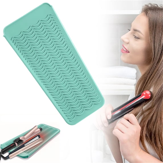 Silicone Mat for Hair Tools, Hot Tool Mat with Large Capacity Pouch ...