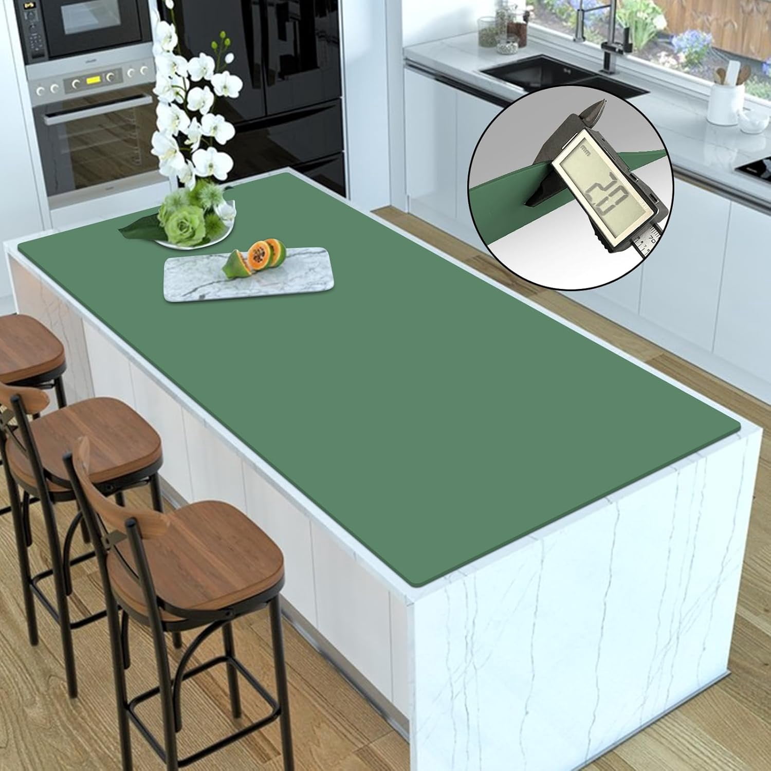 Silicone Mats for Kitchen Counter, 47.3"x23.6"x0.08" Largest Heat ...