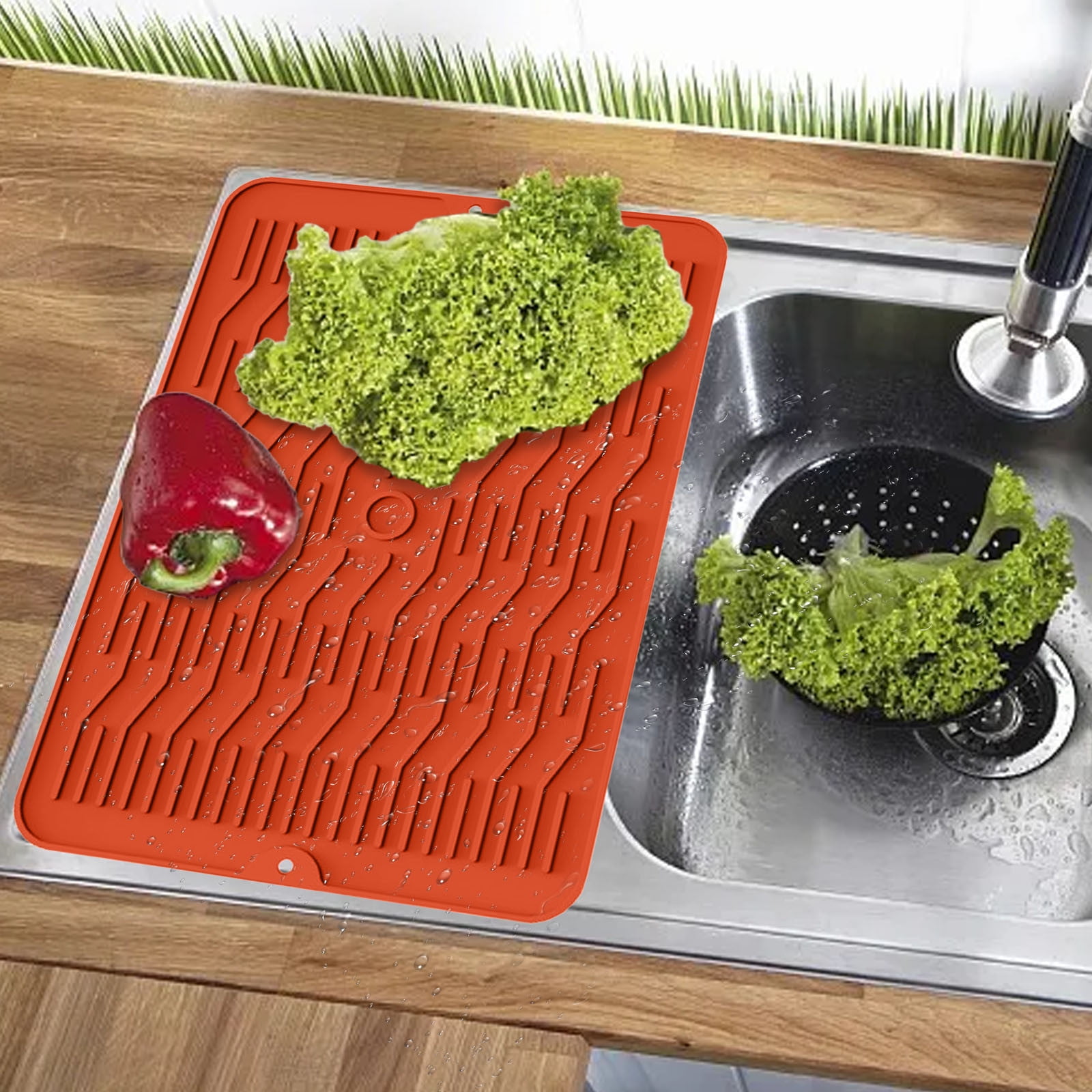 Silicone Mats for Kitchen Counter Large Nonskid Heat Resistant Desk ...