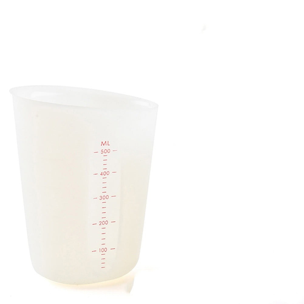 Silicone Measuring Cup 250ml/500ml with Clear Scales Soft Flexible ...