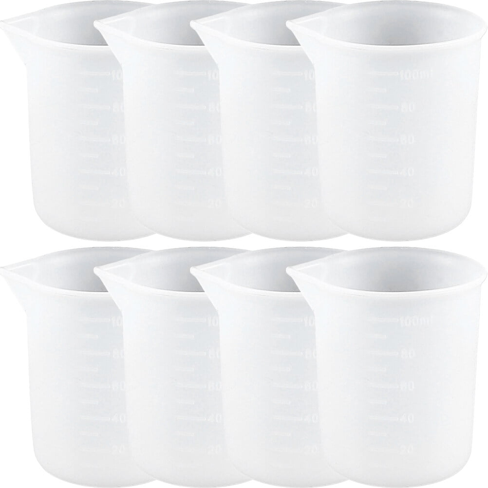 Silicone Measuring Cup with Scale Beakers for Liquids Waxing Epoxy ...