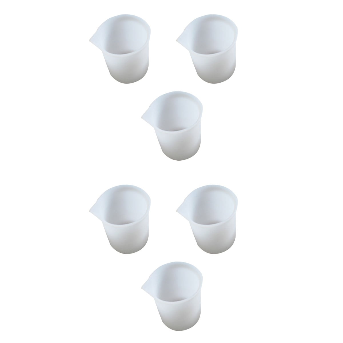 Silicone Measuring Cups Clear Graduated Beakers Serving Dishes with ...