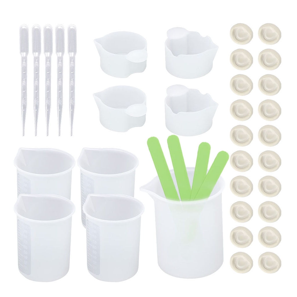 Silicone Measuring Cups Set for Epoxy Resin 100ml Measure Cup and ...