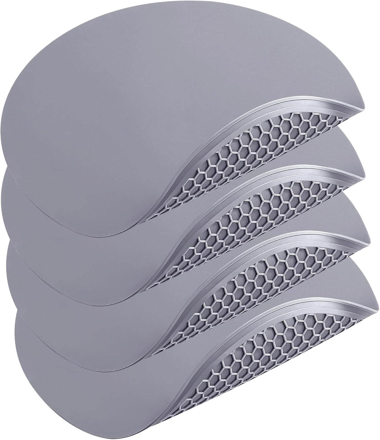 Silicone Microwave Mat - Round 12" x 12" - Set of 4 Heat Resistant ...