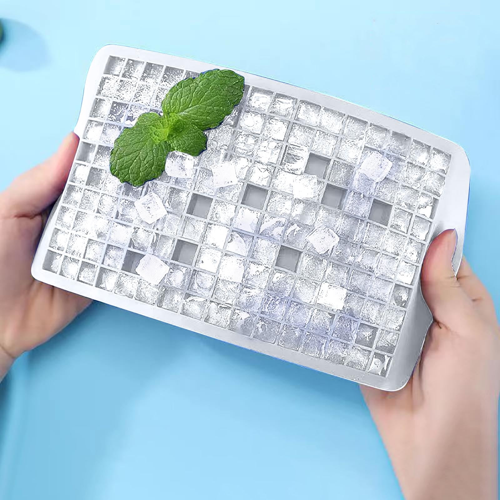 Silicone Mini Ice Cube Trays 1 Pack, Small Ice Cube Molds Easy Release ...