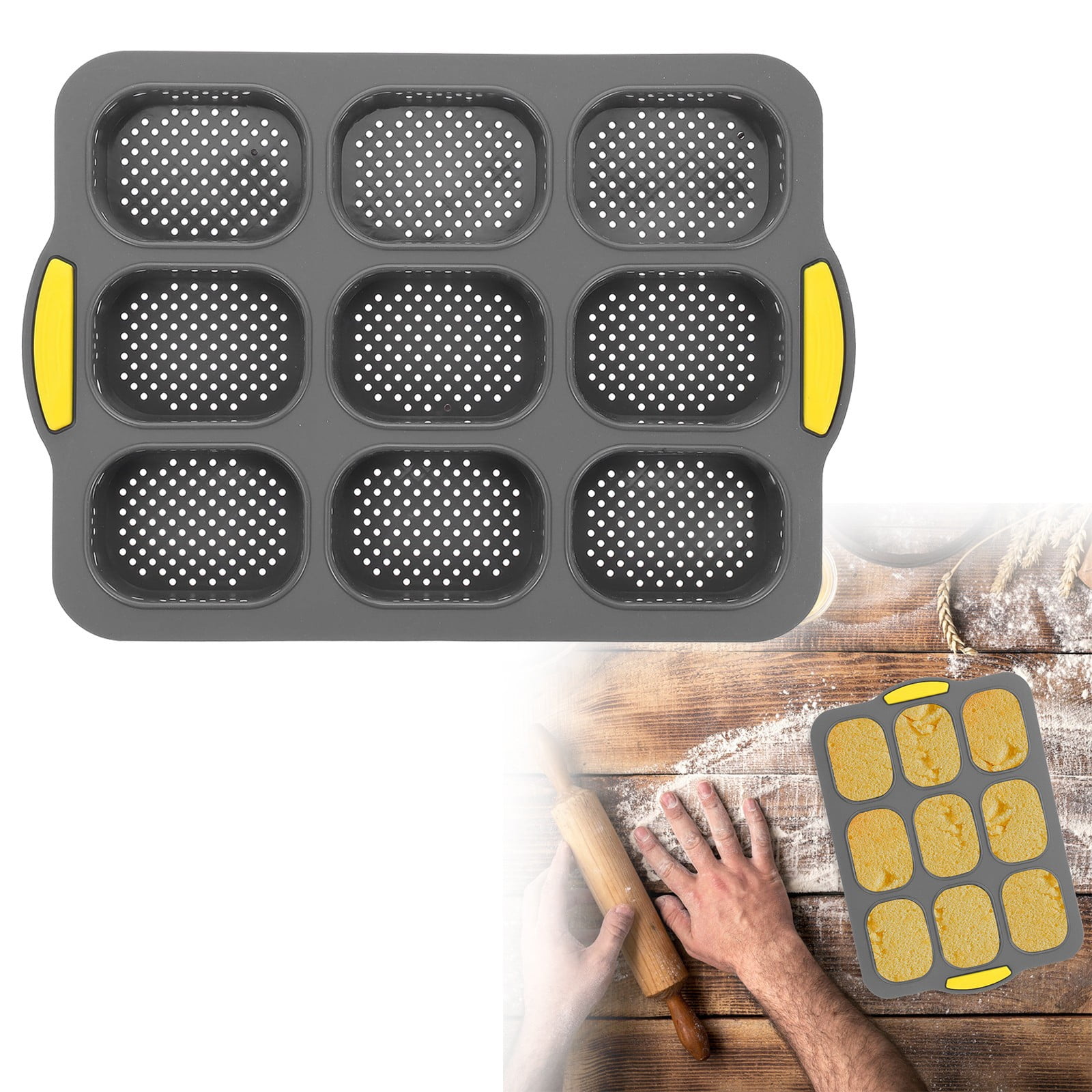 Silicone Mini Loaf Pan, Mini Bread Pan Nonstick Silicone Baking Molds ...