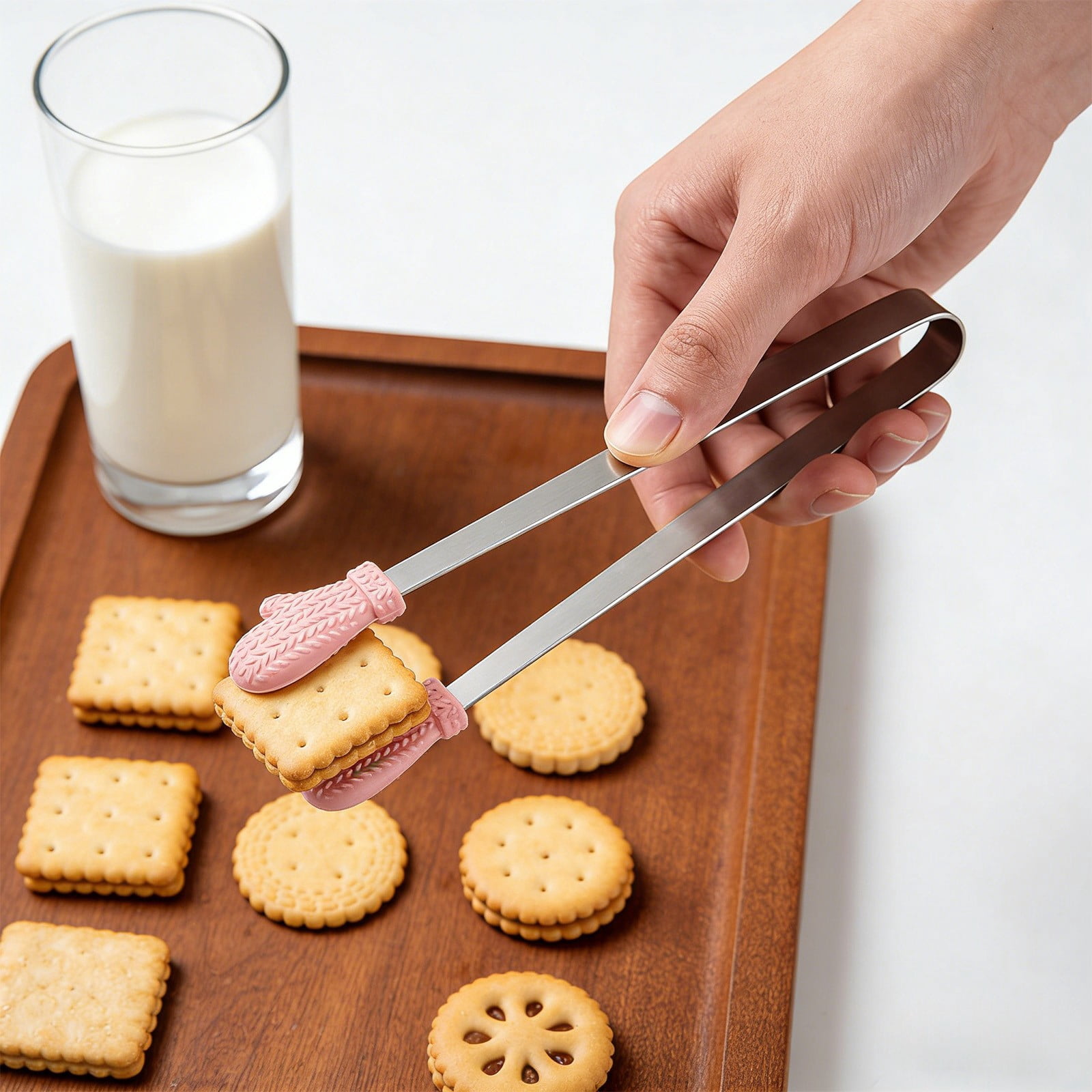 Silicone Mini Tongs, 5Inch Hand Shape Food Tongs, Colourful Small Kids ...