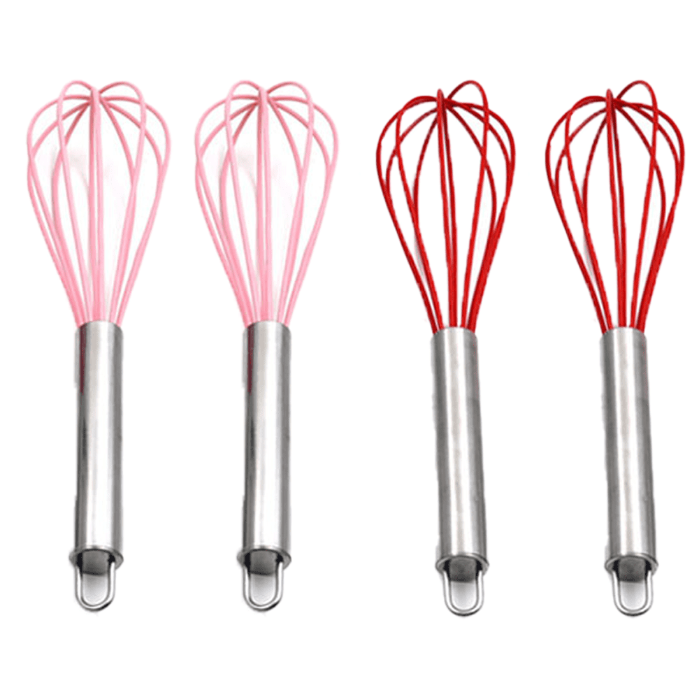 Silicone Mini Whisks 4 Pack Colorful Mini Silicone Kitchen Whisks with ...