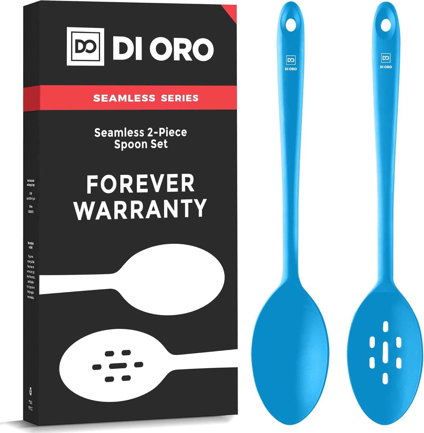 Silicone Mixing & Serving Spoons - Large Heat-Resistant Non Stick ...