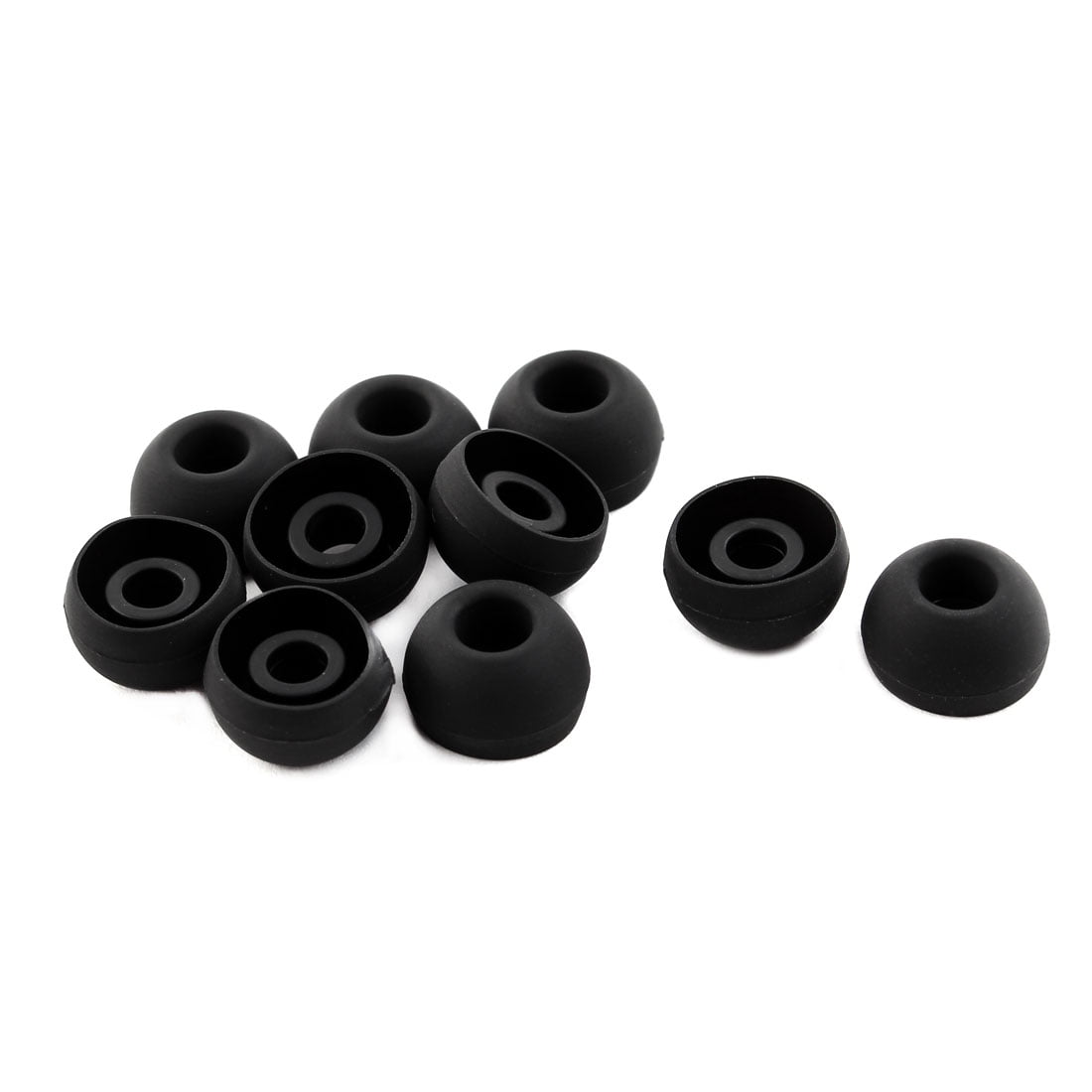 Silicone Mobile Phone Headset Headphone Buds Ear Tip Cover Black 10 PCS ...