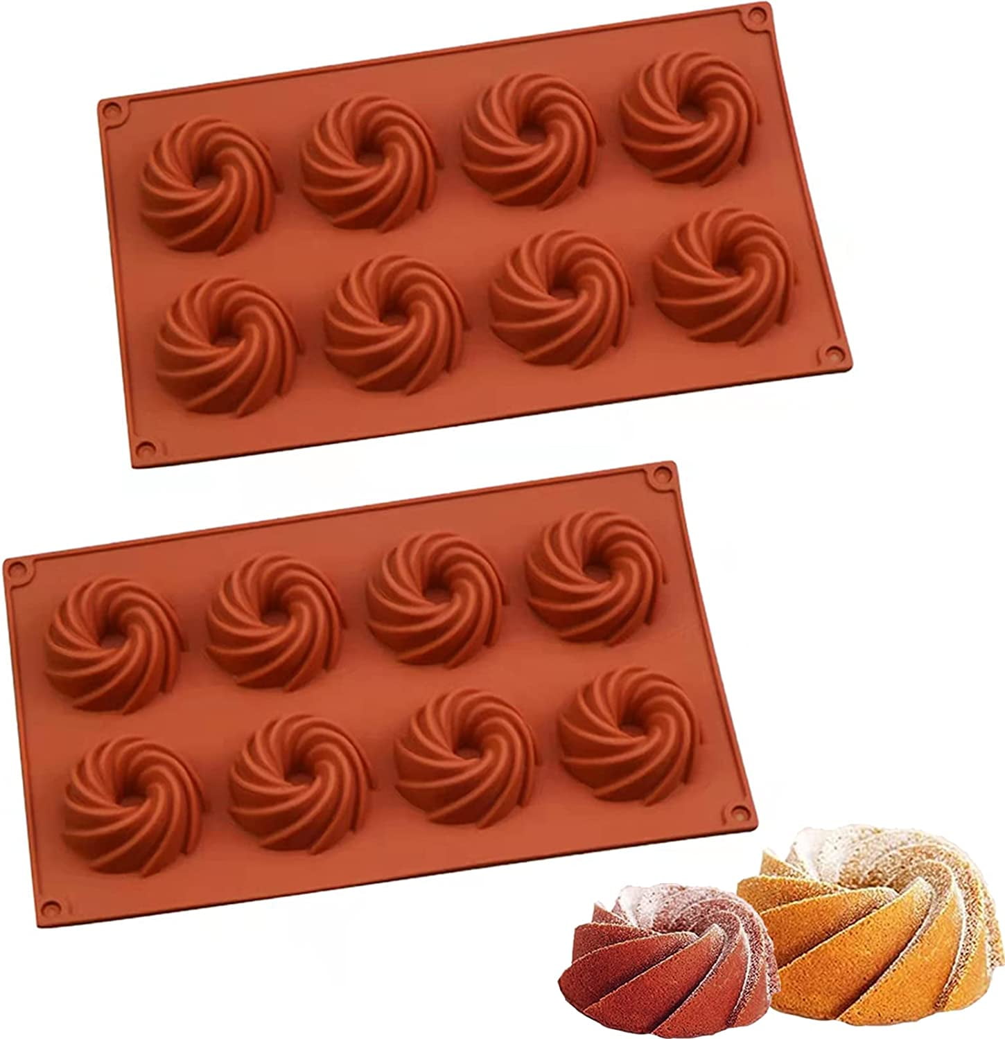 Silicone Mold, 2 Mini Donuts Mold with Non-Stick Coating, Silicone ...