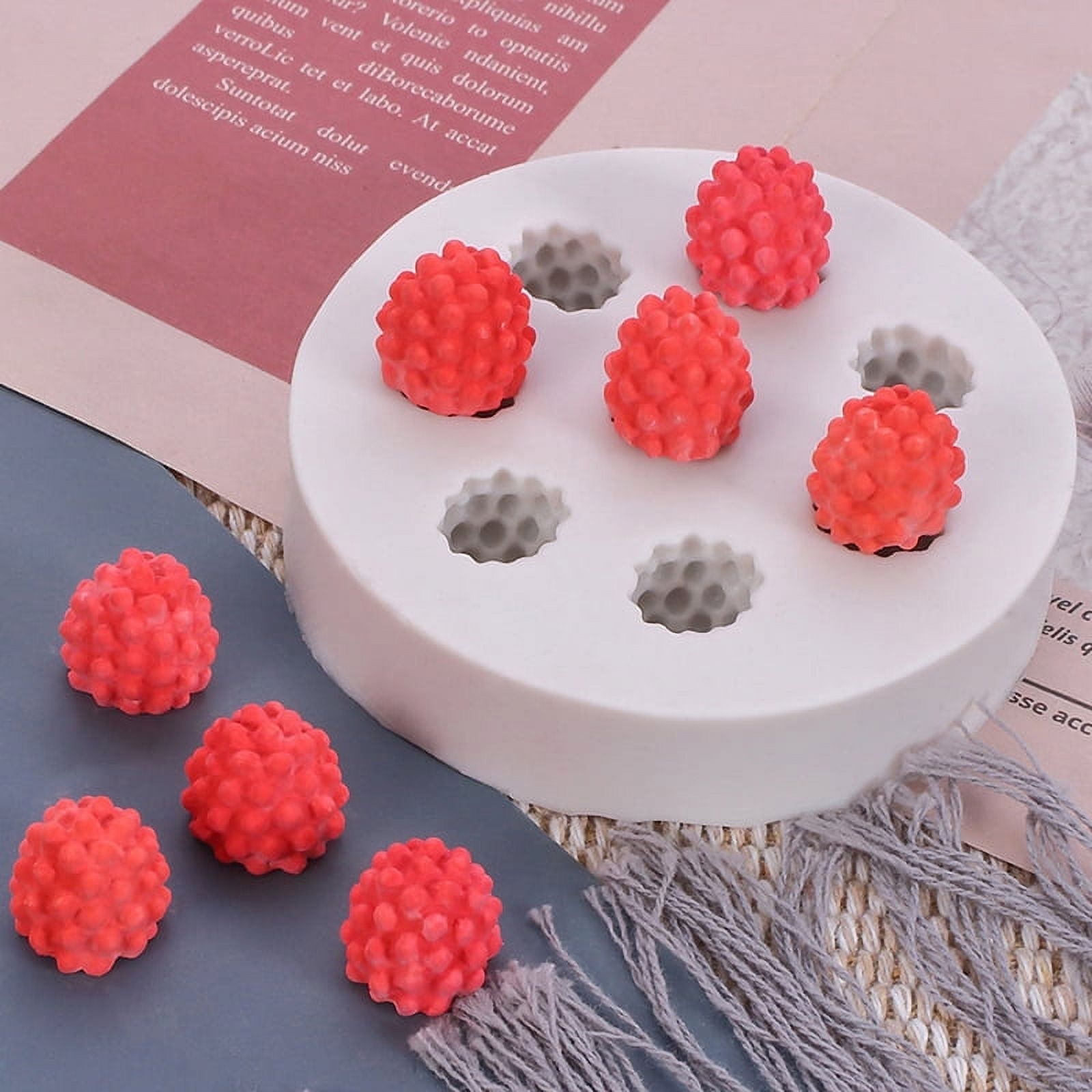 Silicone Mold 3D Raspberry/Blueberry Shape Cake Decorating Mould Baking ...