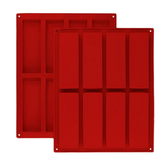 Silicone Mold, 8 Cavity Rectangle Energy, Cereal Bar Molds for Ganache ...