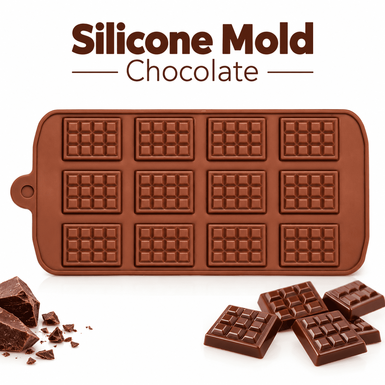 Silicone Mold Chocolate, Rectangular Chocolates Mold for Fondant ...