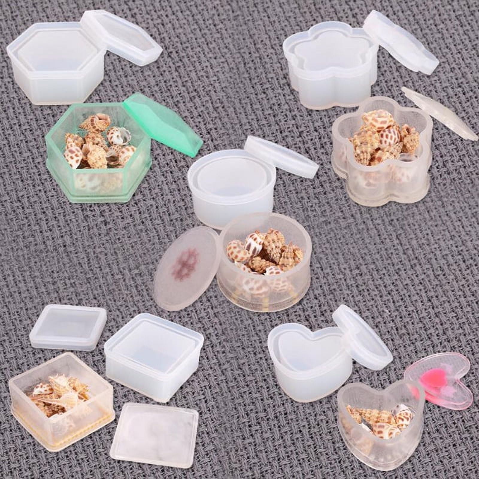Silicone Mold Container Epoxy Resin Mould DIY Jewelry Storage Box ...