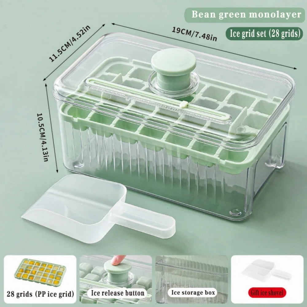 Silicone Mold Ice Cube Tray with Lid Silicone Ice Buckets Ice Mold DIY ...