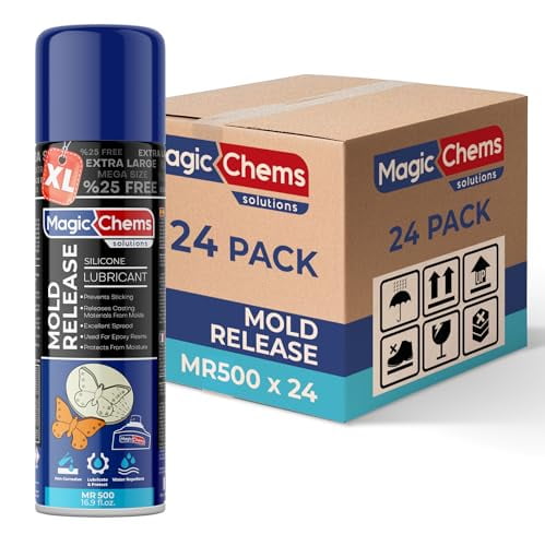 Silicone Mold Release Spray (500ml) - 24 Pack Mega Size for Epoxy Resin ...