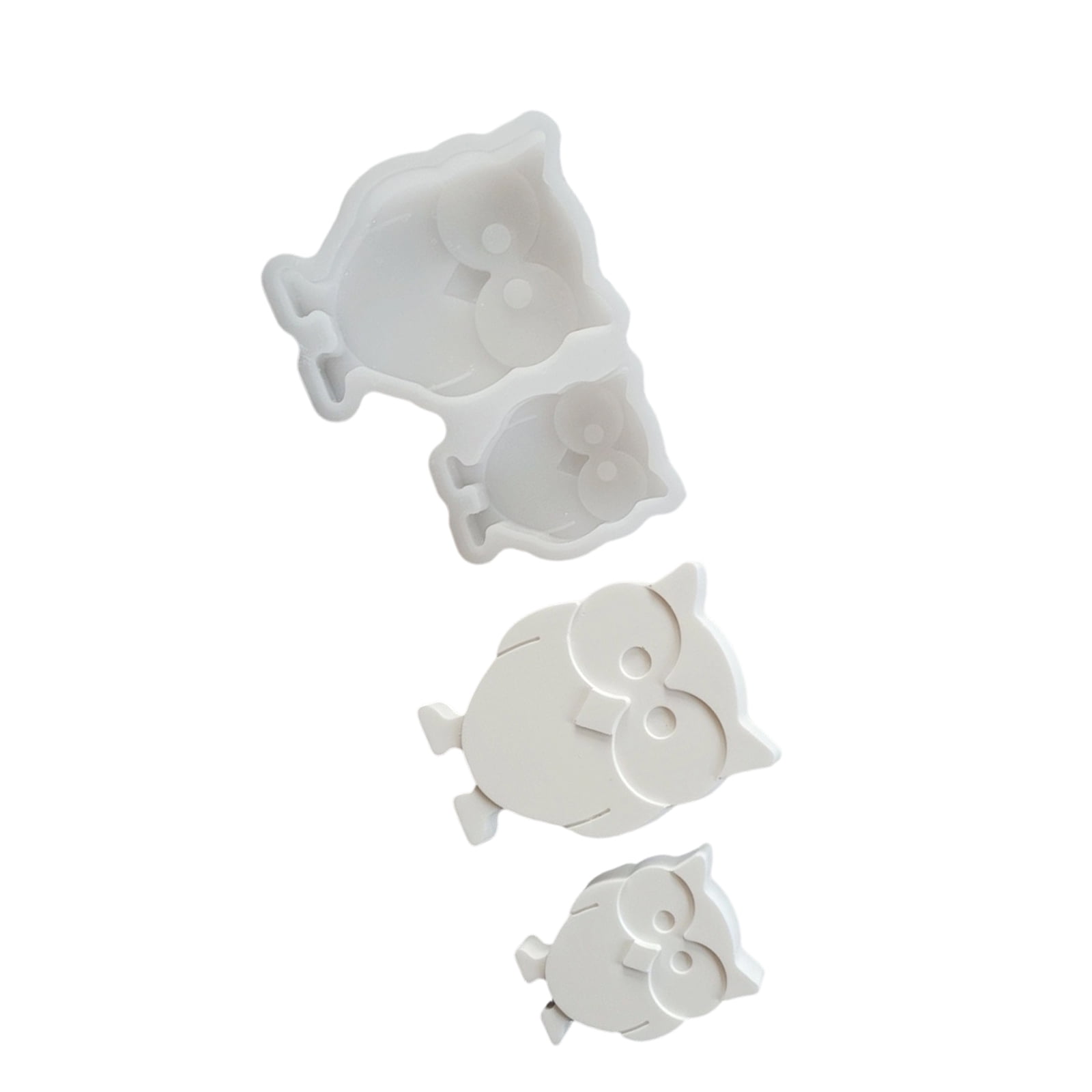 Silicone Mold for Crafting Big Eyed Owl Shape Sculpture Casting Resins ...