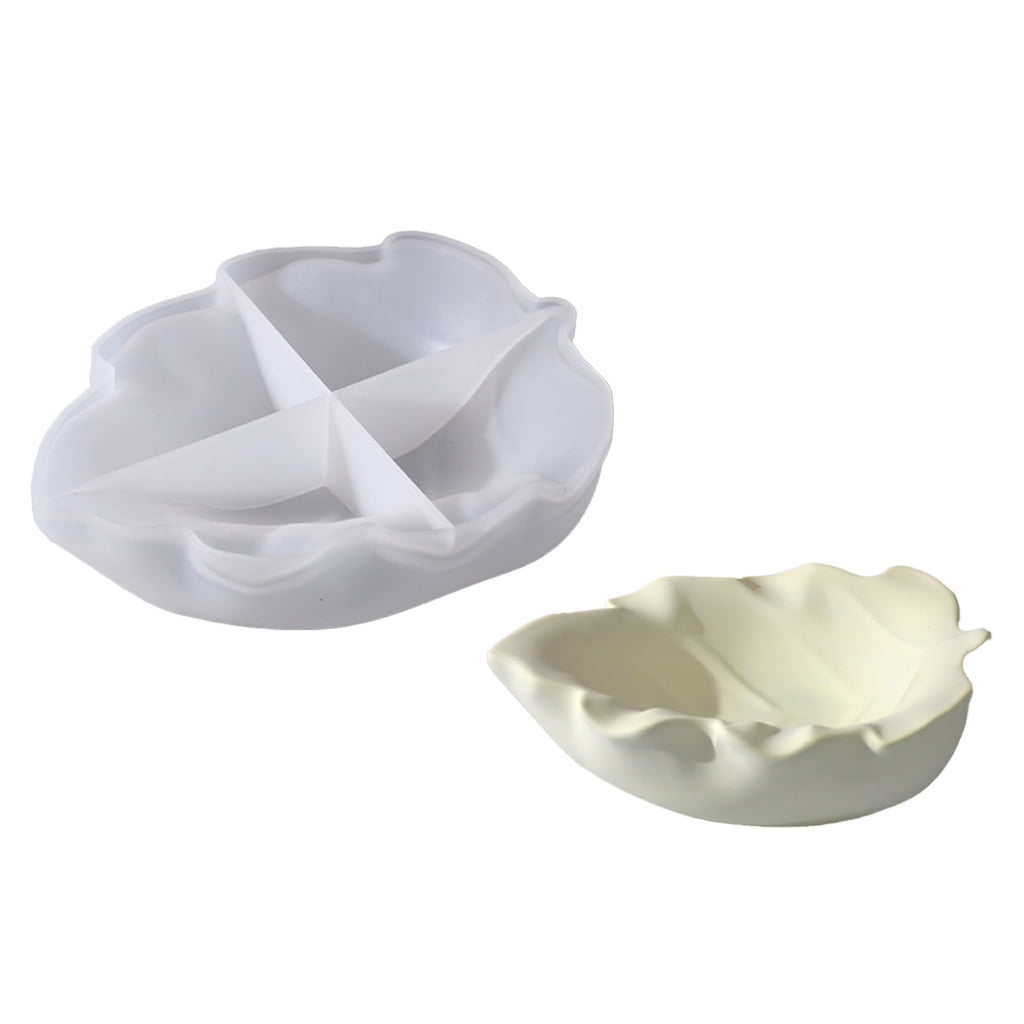 Silicone Mold for Leaf Shaped Bowl Jewelry Storage Plate Making Mould ...