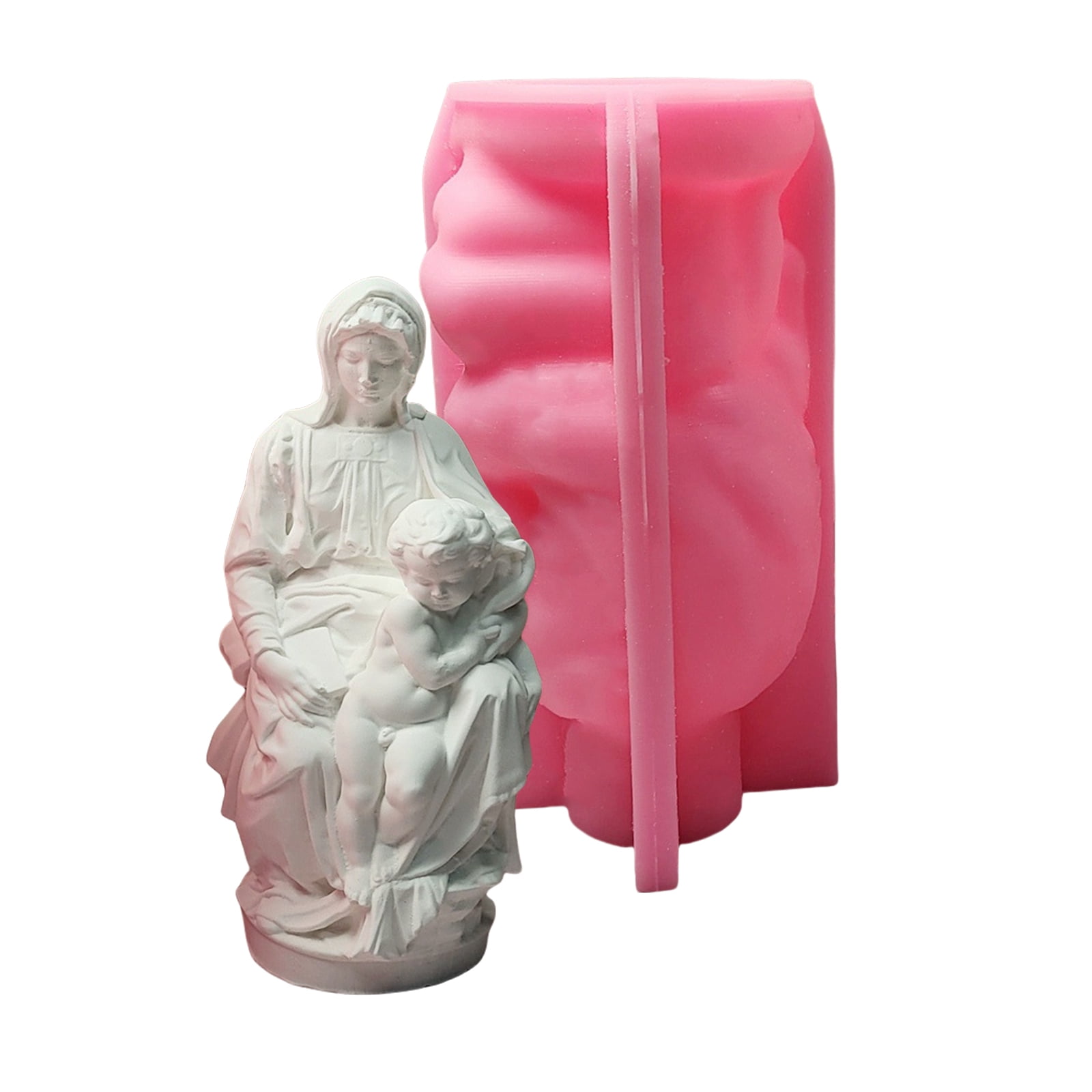 Silicone Mold for Mother and Child Statue Crafting Gypsum Handmade Home ...